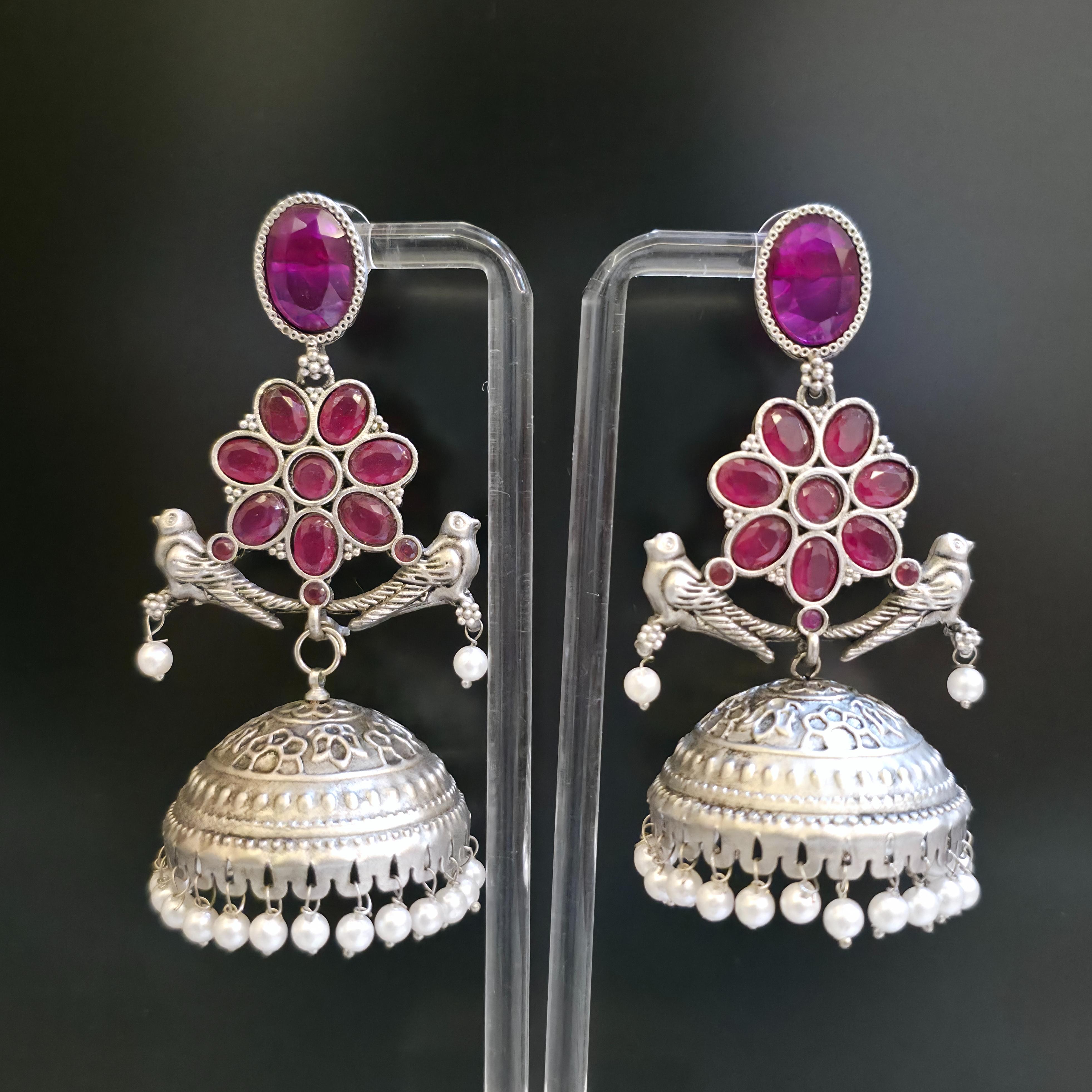 Mat Temple Ruby Jhumka – Kaiah